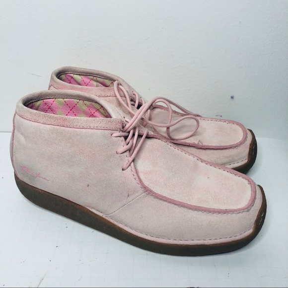 Phat Farm | Shoes | Vtg 9s Phat Farm Pink Suede Chukka Boots Shoe 75 ...